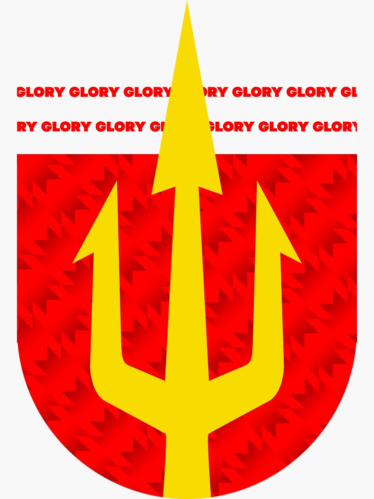 Manchester United Red Devils Trident Sticker For Sale By Foottering