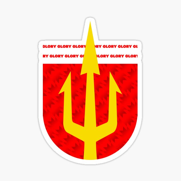 Manchester United Red Devils Trident Sticker For Sale By Foottering