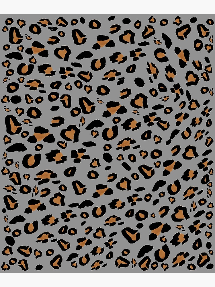 "Grey Animal Print Human-drawn" Poster for Sale by gracejapan | Redbubble