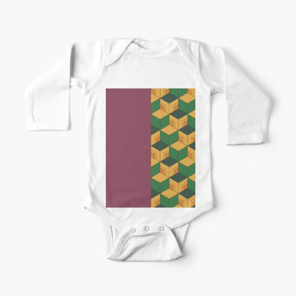 Giyuu Tomioka Pattern Demon Slayer Pattern Long Sleeve Baby One-Piece ...