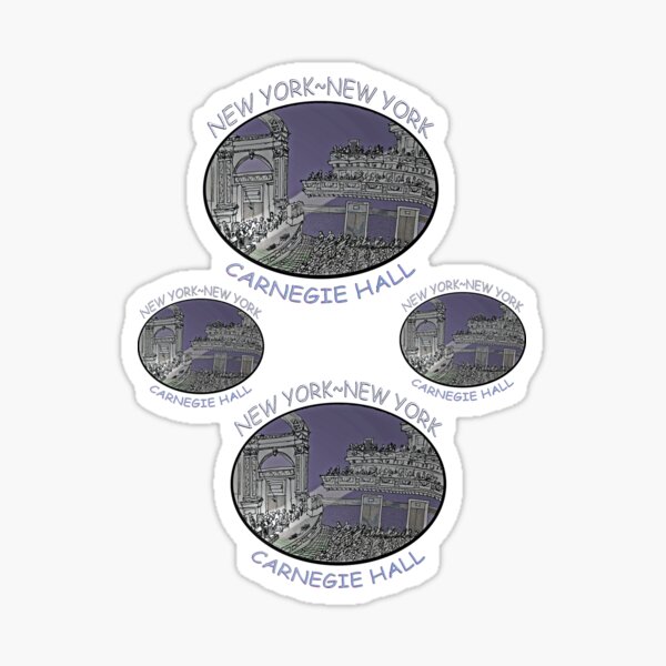 "NYC-Carnegie Hall" Sticker by JamesLHamilton | Redbubble