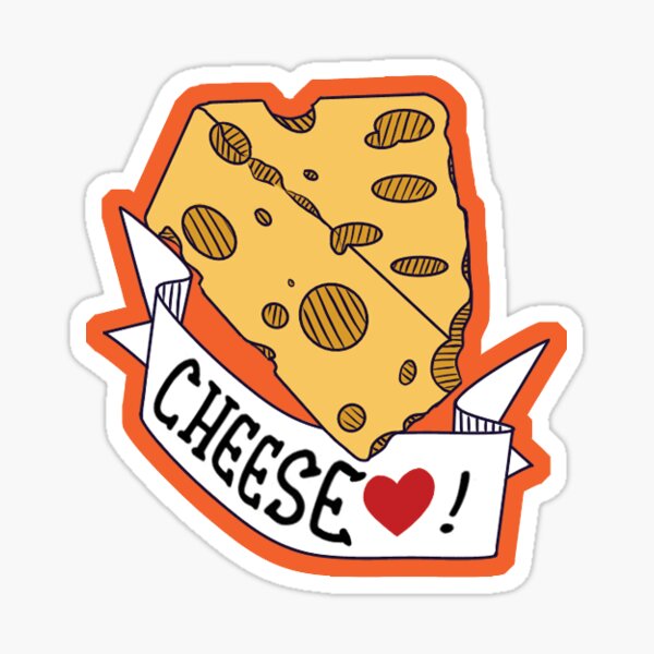 "cheese" Sticker for Sale by Ti-Killa | Redbubble