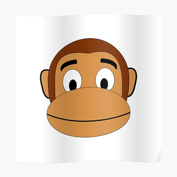 "Cute monkey face" Poster by ferhadd | Redbubble