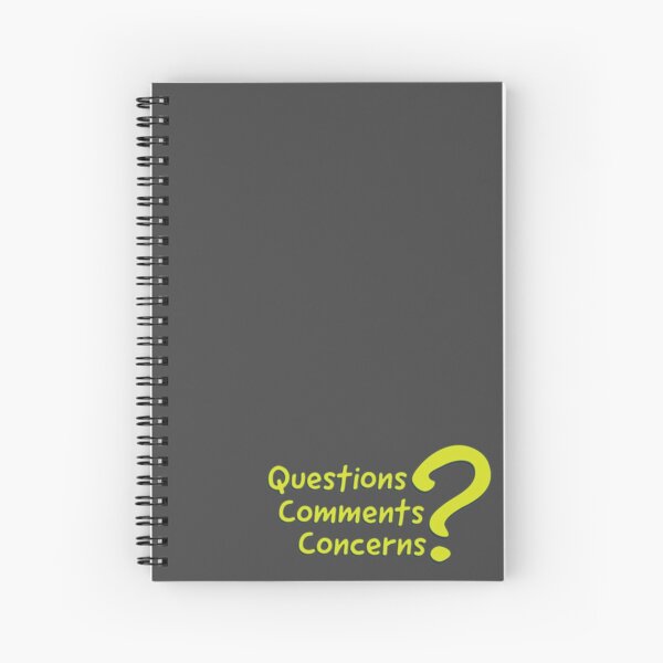 "Questions, Comments, Concerns?" Journal for Sale by Aaron Tallman ...