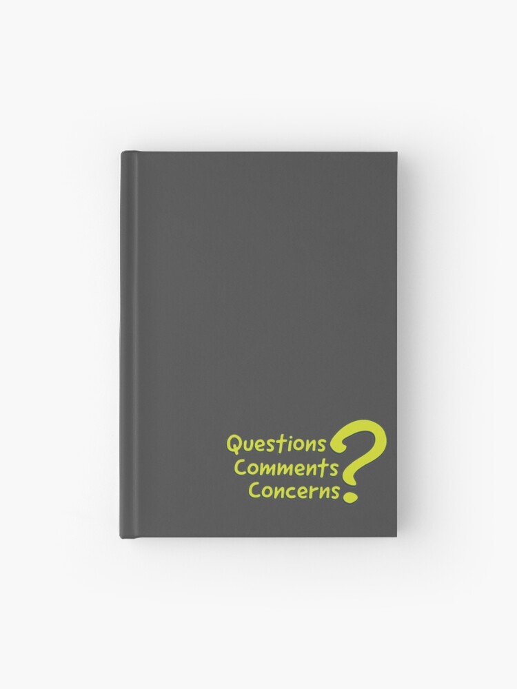 "Questions, Comments, Concerns?" Journal for Sale by Aaron Tallman ...