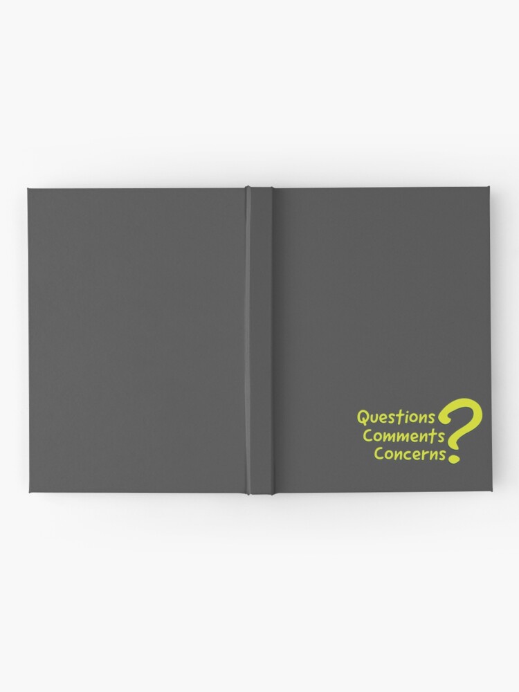 "Questions, Comments, Concerns?" Journal for Sale by Aaron Tallman ...