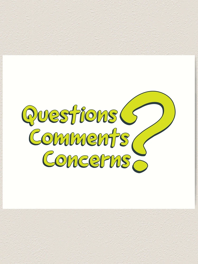 Questions Comments Concerns Clipart