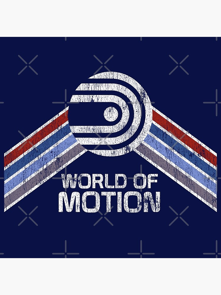 Póster «Logotipo de World of Motion en estilo vintage apenado» de ...