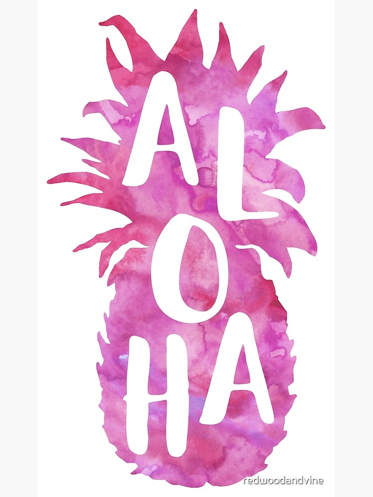 "Aloha Pink Pineapple" Poster for Sale by redwoodandvine | Redbubble
