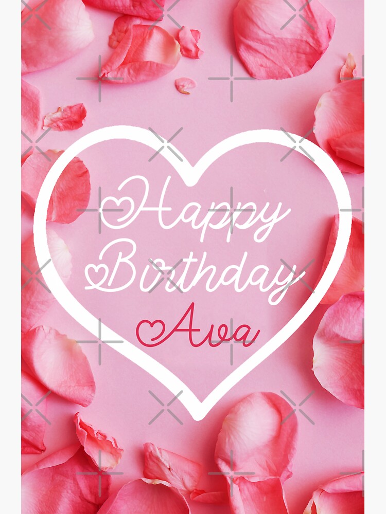"Happy Birthday Ava - Birthday Quotes Gift" Sticker for Sale by ...