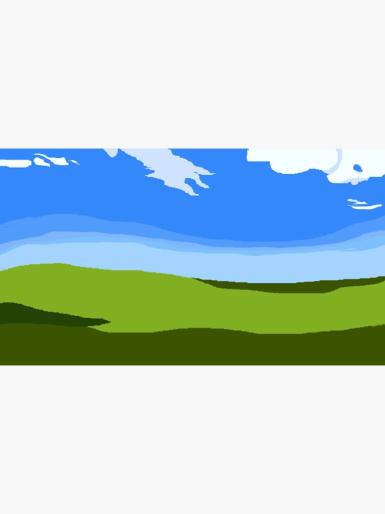 "Windows XP pixel background" Sticker for Sale by BasicBin | Redbubble