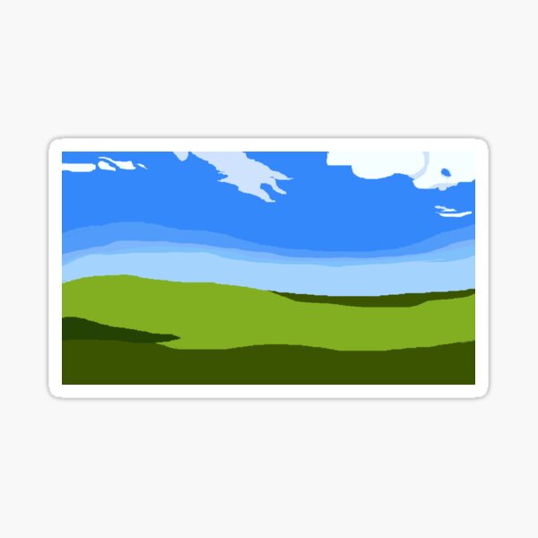 "Windows XP pixel background" Sticker for Sale by BasicBin | Redbubble