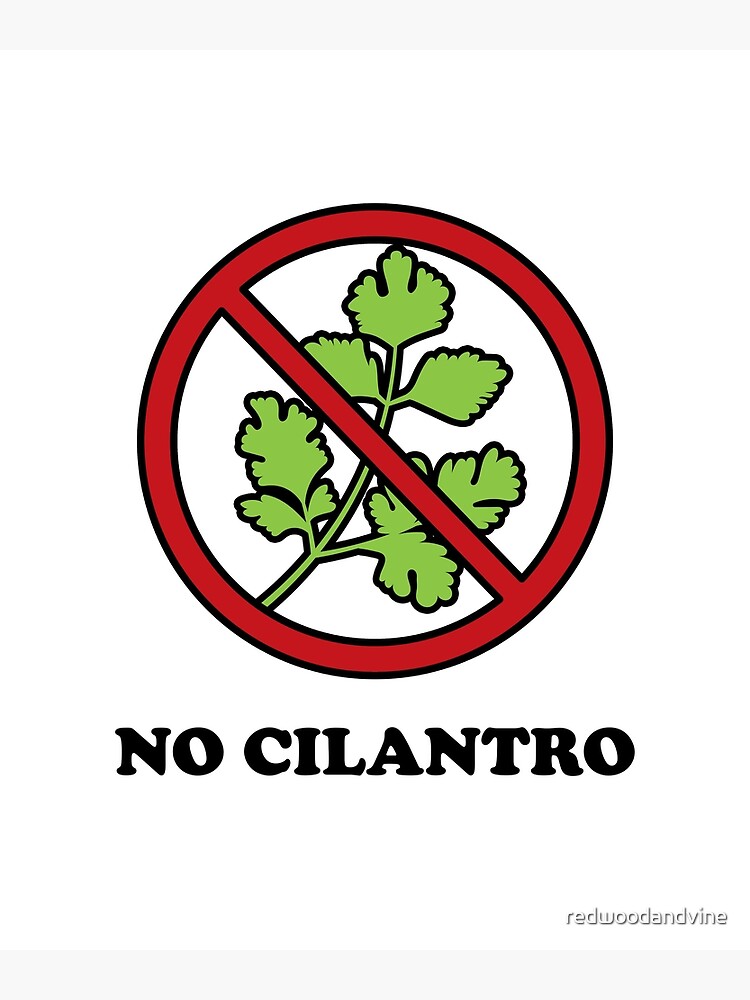 "No Cilantro" Poster for Sale by redwoodandvine | Redbubble