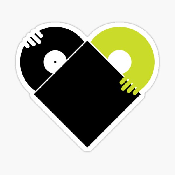 "I LOVE MUSIC" Sticker by ageorge22 | Redbubble