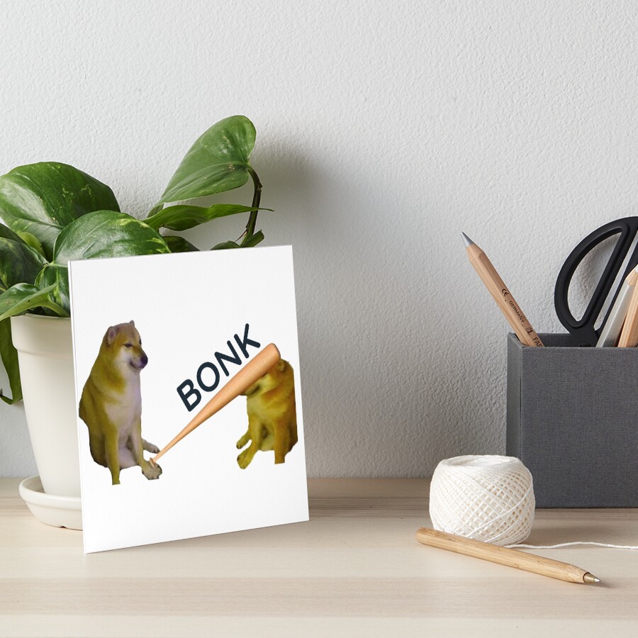 "Bonk Meme" Art Board Print by TeeFuns | Redbubble