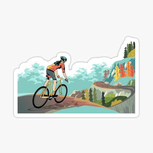 "Cycologist Is On Outing" Sticker by daynial-designs | Redbubble