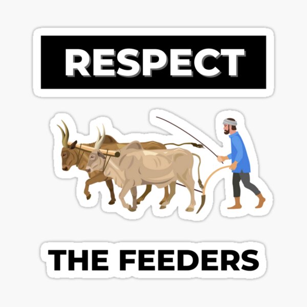 "Farmer protest respect farmers merchandise" Sticker for Sale by ...