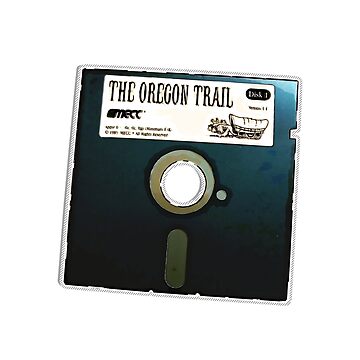 "Oregon Trail Floppy Disc" Sticker for Sale by Everywares | Redbubble