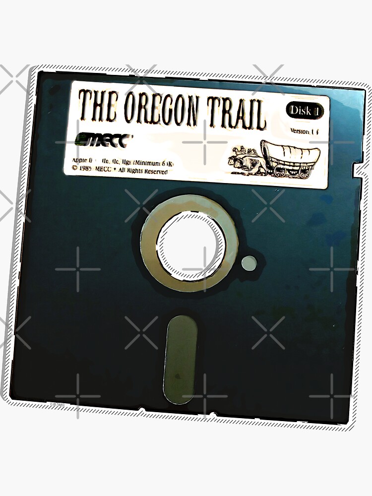 "Oregon Trail Floppy Disc" Sticker for Sale by Everywares | Redbubble
