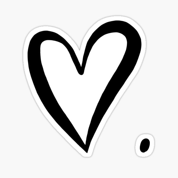 "Minimal Heart Line" Sticker for Sale by Miyaria | Redbubble