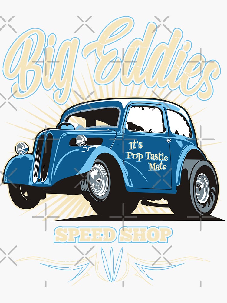 "Ford Pop Hot Rod Classic Car Dragster" Sticker for Sale by dpi-print ...