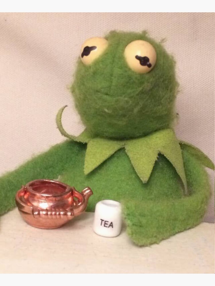 "kermit with tea " Sticker for Sale by jordanliv | Redbubble