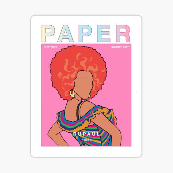 "RuPaul Paper Magazine Cover" Sticker for Sale by emilyhoade | Redbubble