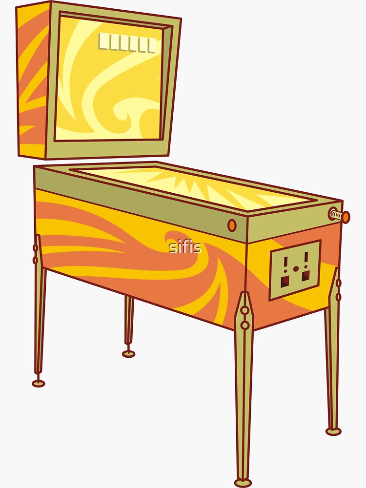 "Pinball Machine Pattern" Sticker for Sale by sifis | Redbubble