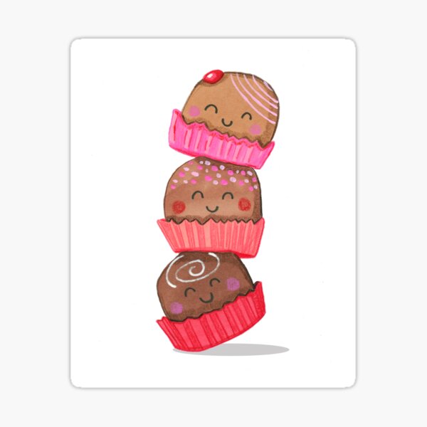 "Chocolate Truffle Tower" Sticker for Sale by jwillustrations | Redbubble