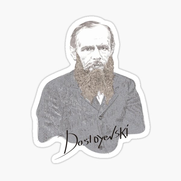 "Fyodor Dostoyevsky portrait" Sticker for Sale by Slownessi | Redbubble