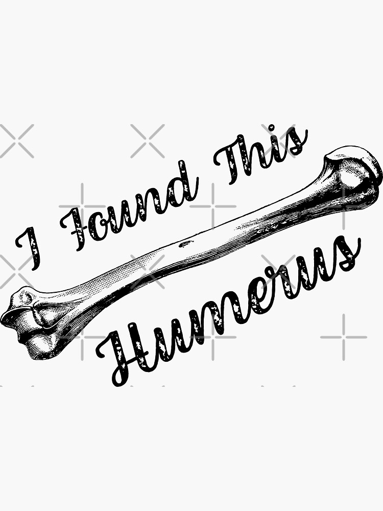"I Found This Humerus Bone Funny Archaeology Pun" Sticker for Sale by ...