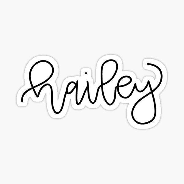 "Hailey" Sticker for Sale by janaestickers15 | Redbubble