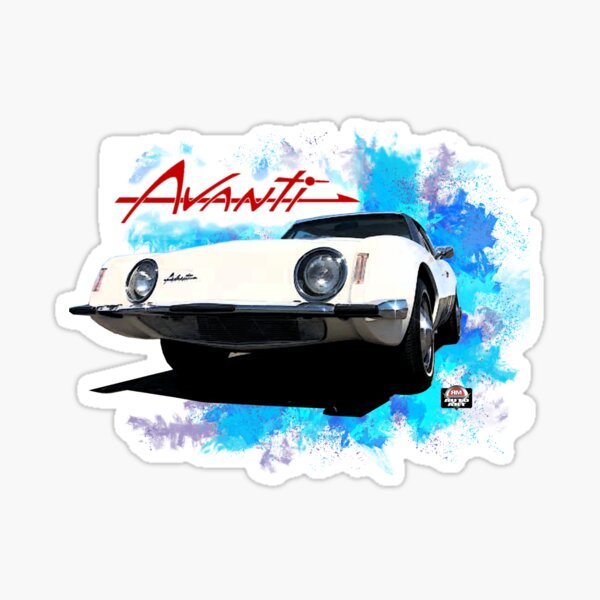 "Avanti by Studebaker" Sticker for Sale by RMautoart42 | Redbubble