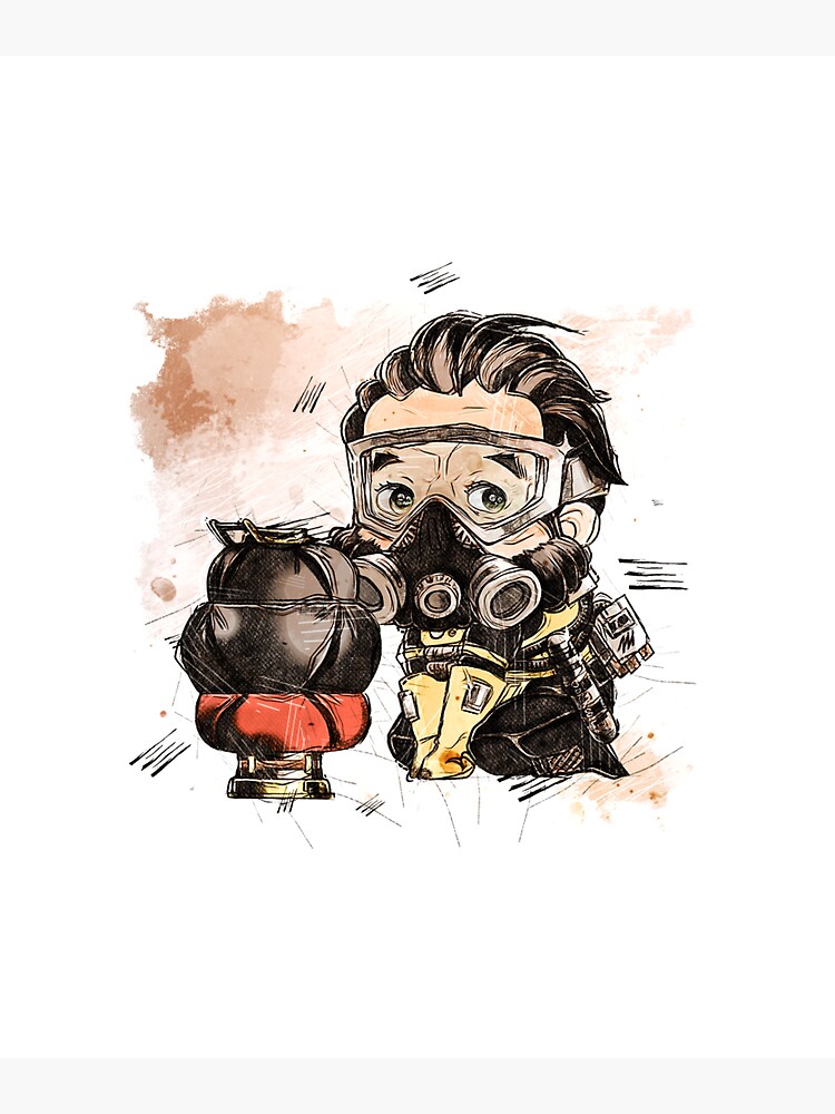 "Apex Legends - Caustic - Chibi Watercolor Sketch" Sticker for Sale by ...