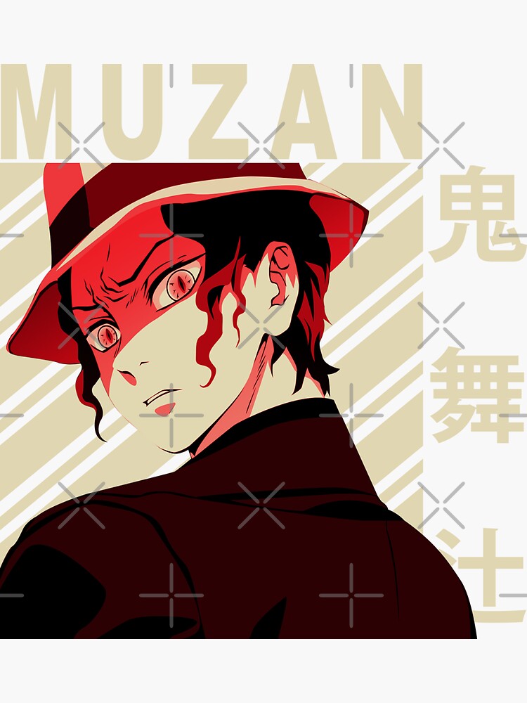 "Muzan Kibutsuji - Vintage Art" Sticker by LahcenBamouh | Redbubble