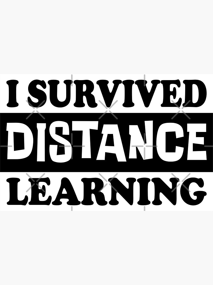 "I Survived Distance Learning Essential Classic Design" Sticker for ...