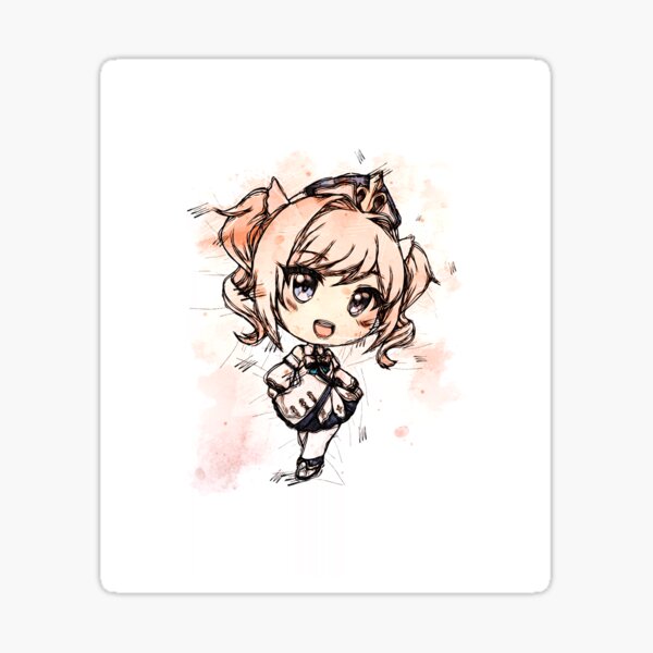 "Barbara - Chibi - Genshin Impact - Watercolor Sketch" Sticker for Sale ...