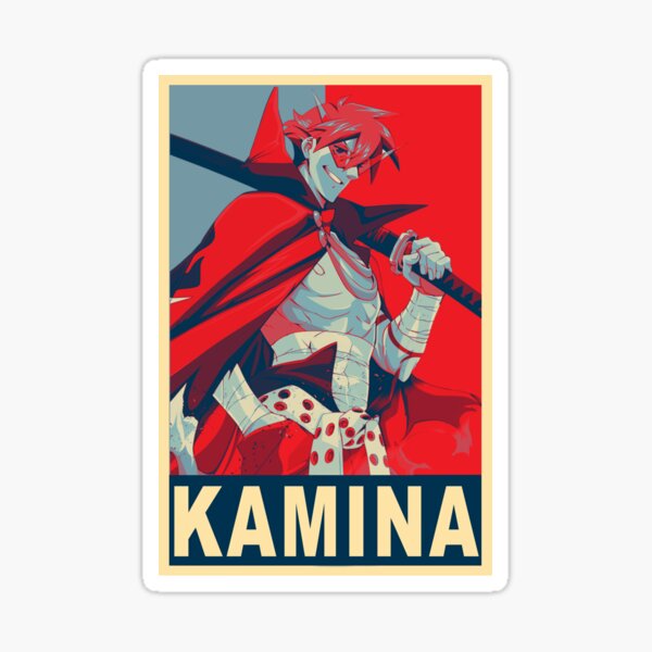 "Kamina - Poster" Sticker for Sale by LahcenBamouh | Redbubble