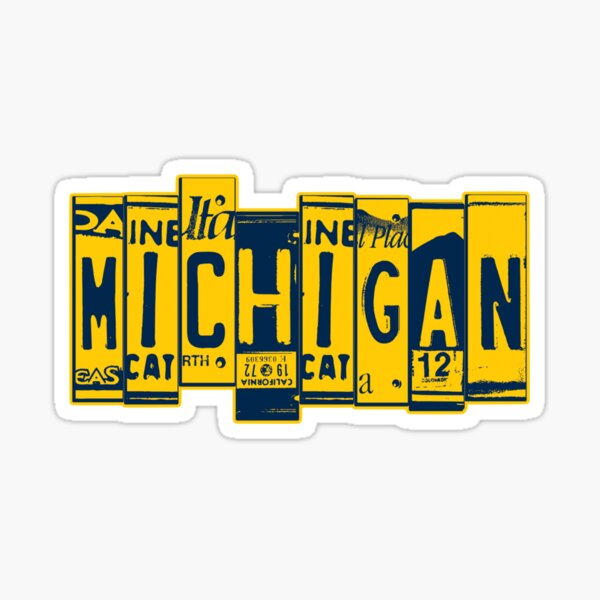 Michigan License Plate Sticker For Sale By Csachs Redbubble michigan-license-plate-sticker-for-sale-by-csachs-redbubble