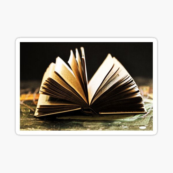 "Open Book -Pages-" Sticker for Sale by Evita | Redbubble