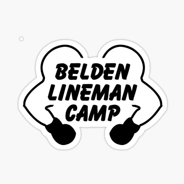 "Belden Lineman Camp" Sticker for Sale by Trilom | Redbubble