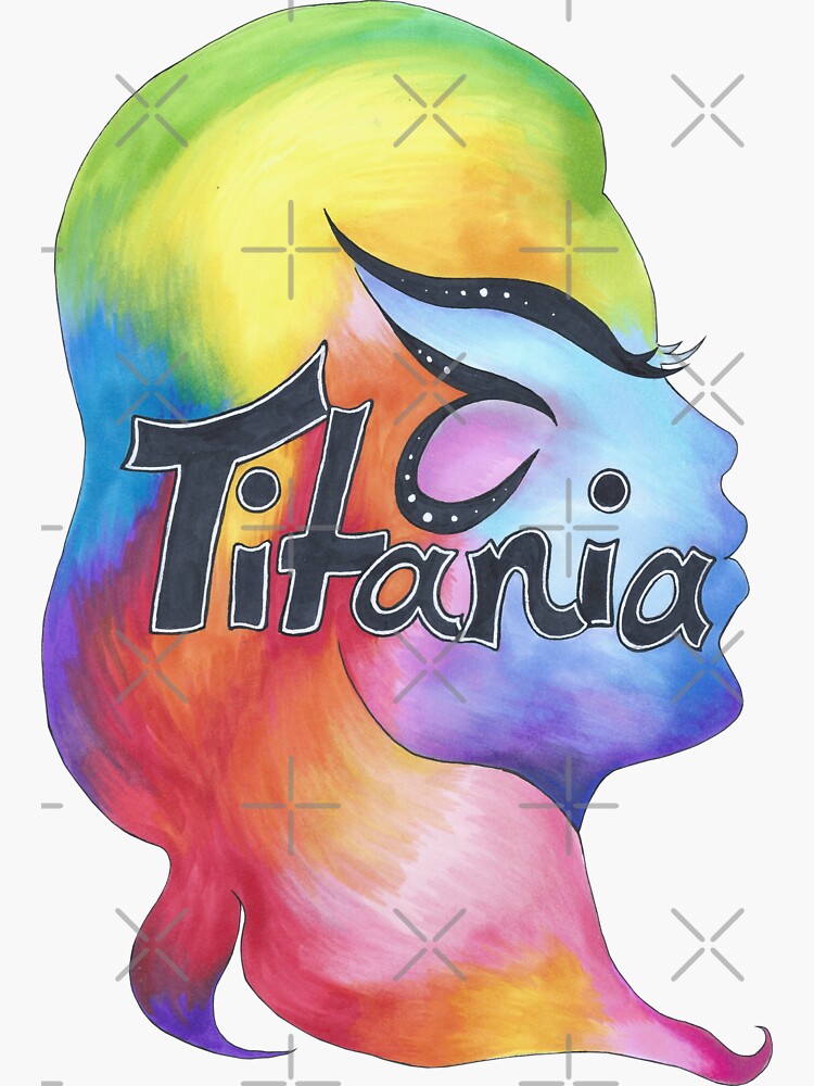 "Titania Name Art" Sticker for Sale by AvalonUnmuzzled | Redbubble