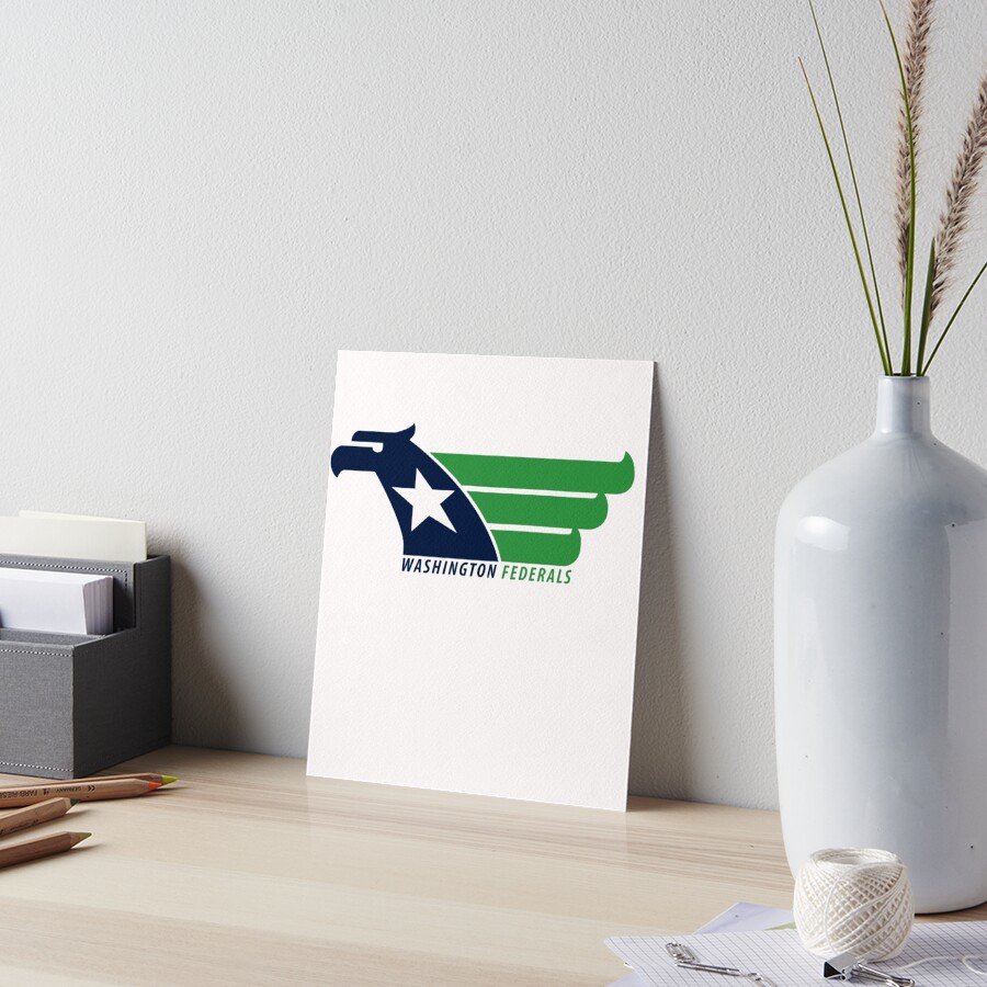 "Washington Federals USFL Vintage Football Logo" Art Board Print by ...