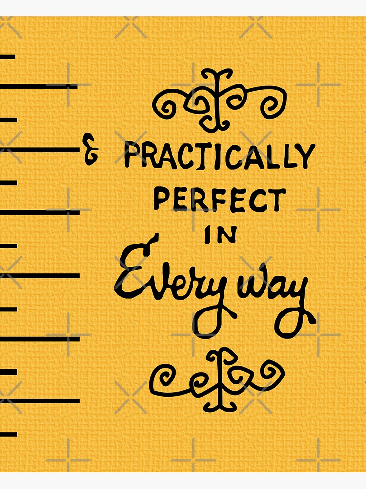 "practically perfect" Sticker for Sale by halfabubble | Redbubble