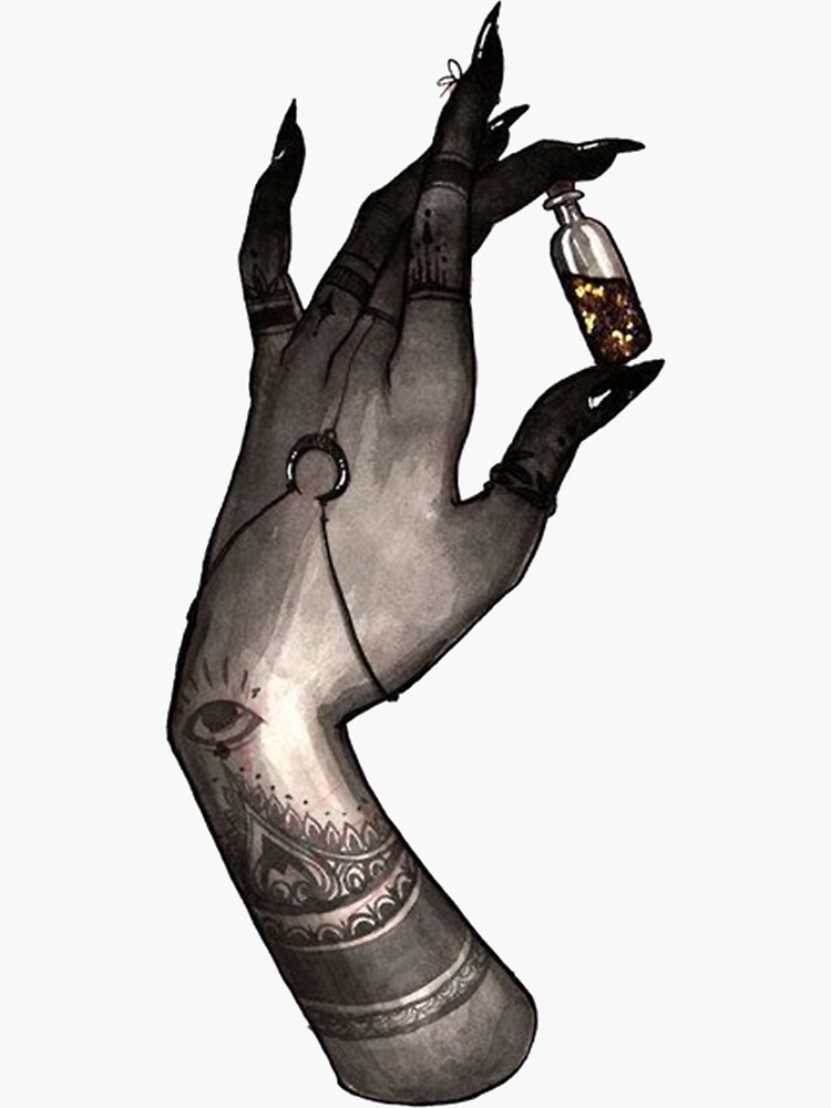 "Gothic Hand " Sticker for Sale by BeauStore | Redbubble