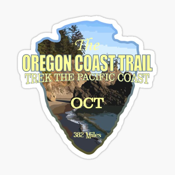 "Oregon Coast Trail (arrowhead)" Sticker for Sale by curranmorgan ...