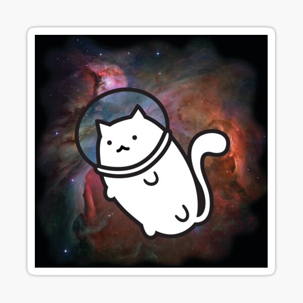 "Fat Cat in Space 2" Sticker for Sale by Keska | Redbubble