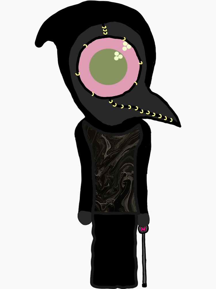 "Plague Doctor AzFk" Sticker by AzFk | Redbubble