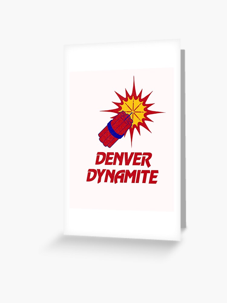 "Denver Dynamite AFL Arena Football League Vintage Logo" Greeting Card ...