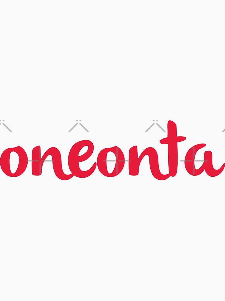 "Oneonta - LOOSE SCRIPT" Sticker for Sale by michelemoira | Redbubble